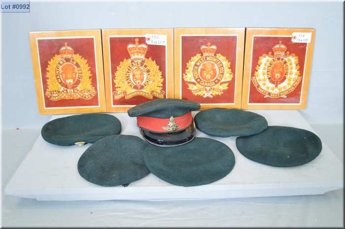 Box Lot : 4 Wooden Laminated Wall Plaques " RCMP Badges " 10" x 12 ...