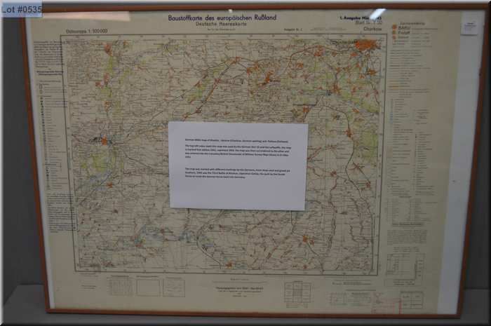 German WW2 map of Kharkiv, Ukraine and Poltava printed 1943