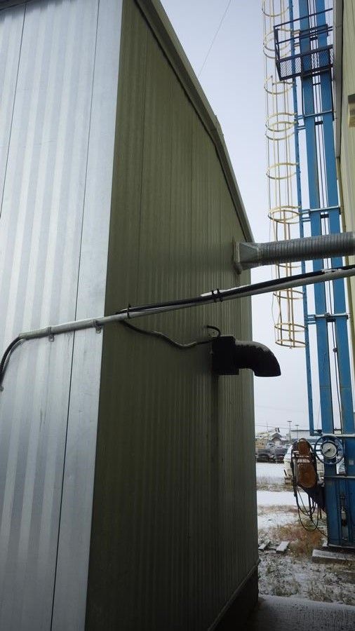 Chemical storage shed with welded steel floor with 6" containment ...