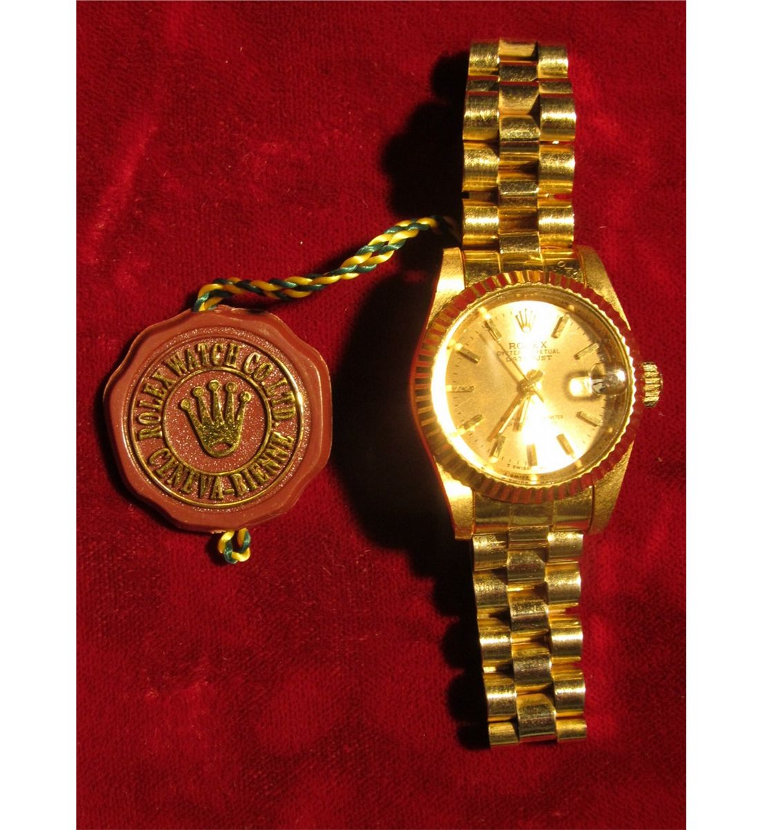 922. Ladies 18K (plated) Faux-lex / FAKE Rolex, straight from the ...