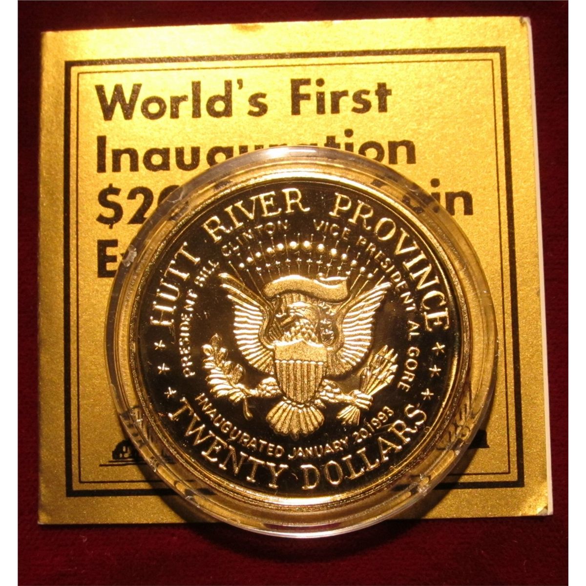 940. 1993 Hutt River Province $20 Bill Clinton Inauguration ...