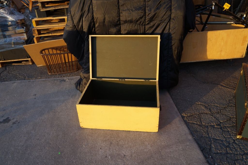 Vintage Yellow Wood Trunk