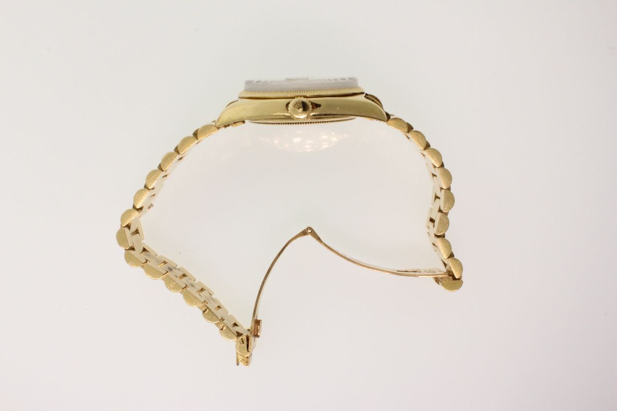 WATCH: [1] Gents 18ky Rolex Oyster Perpetual Day Date; gold tone face ...