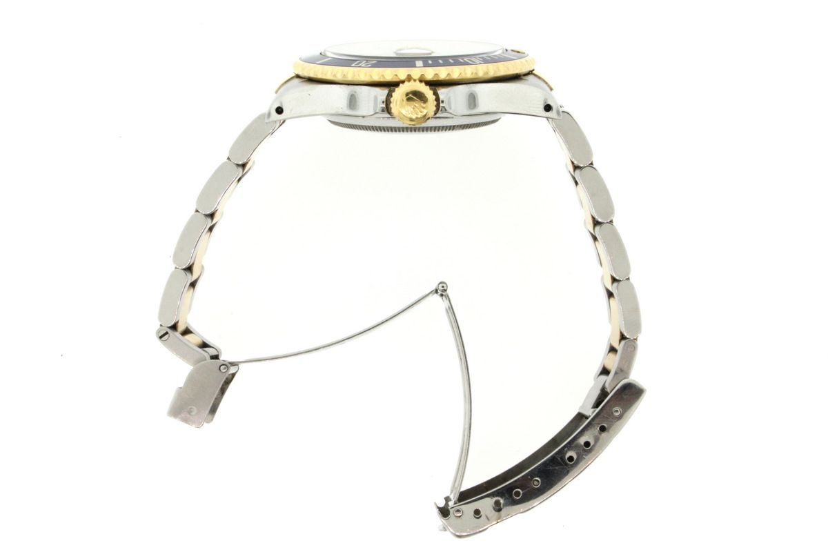 WATCH: [1] Gents St. Steel/18ky Rolex Submariner; blue face, date @ 3: ...