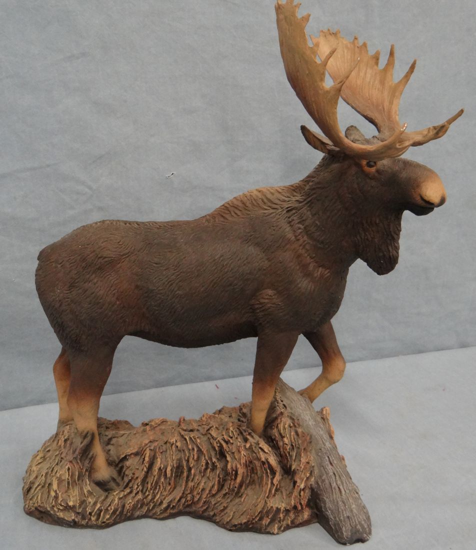 Northern Giant "moose" resin scuplture, 15" h x 14"w
