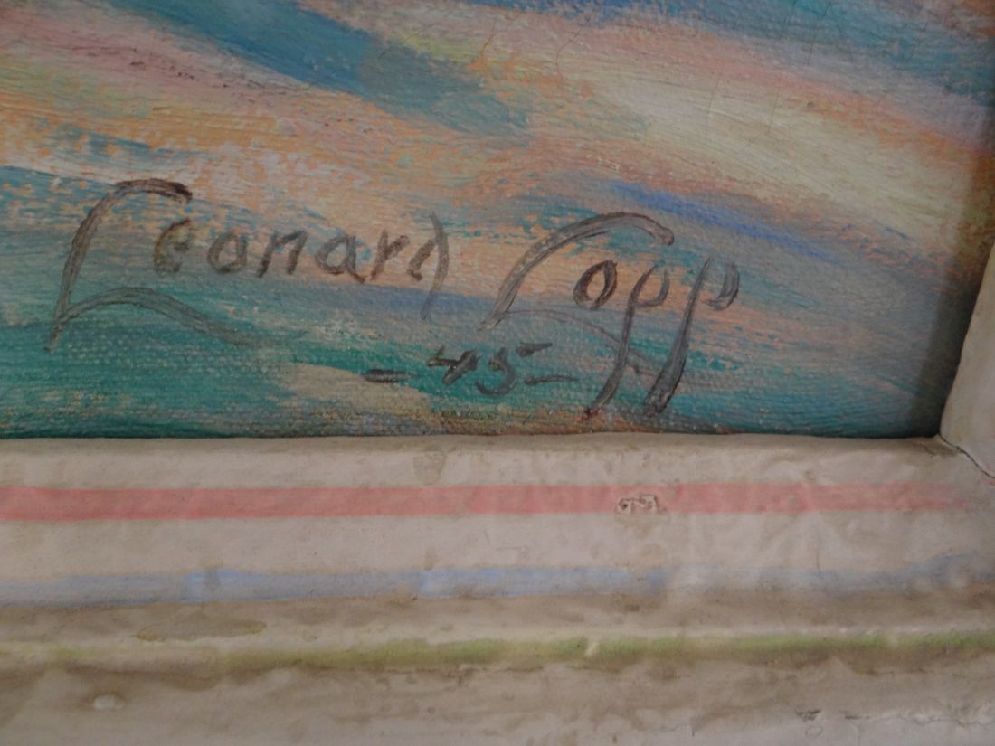 Leonard Lopp, winter mountain scene, original oil on canvas, 20" x 16 ...