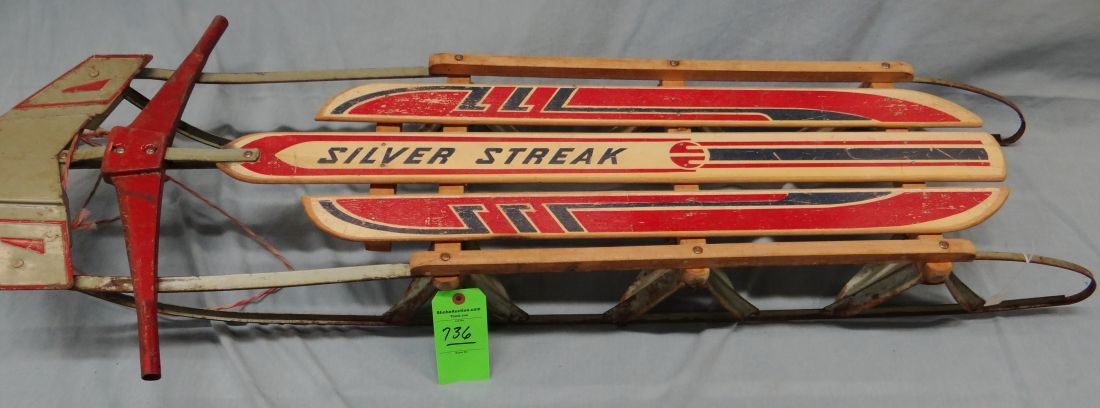 Silver Streak child's snow sled