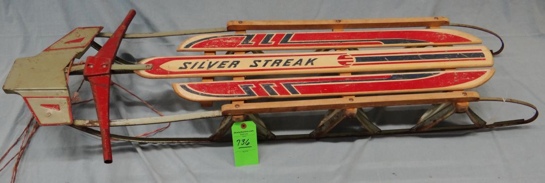 Silver Streak child's snow sled