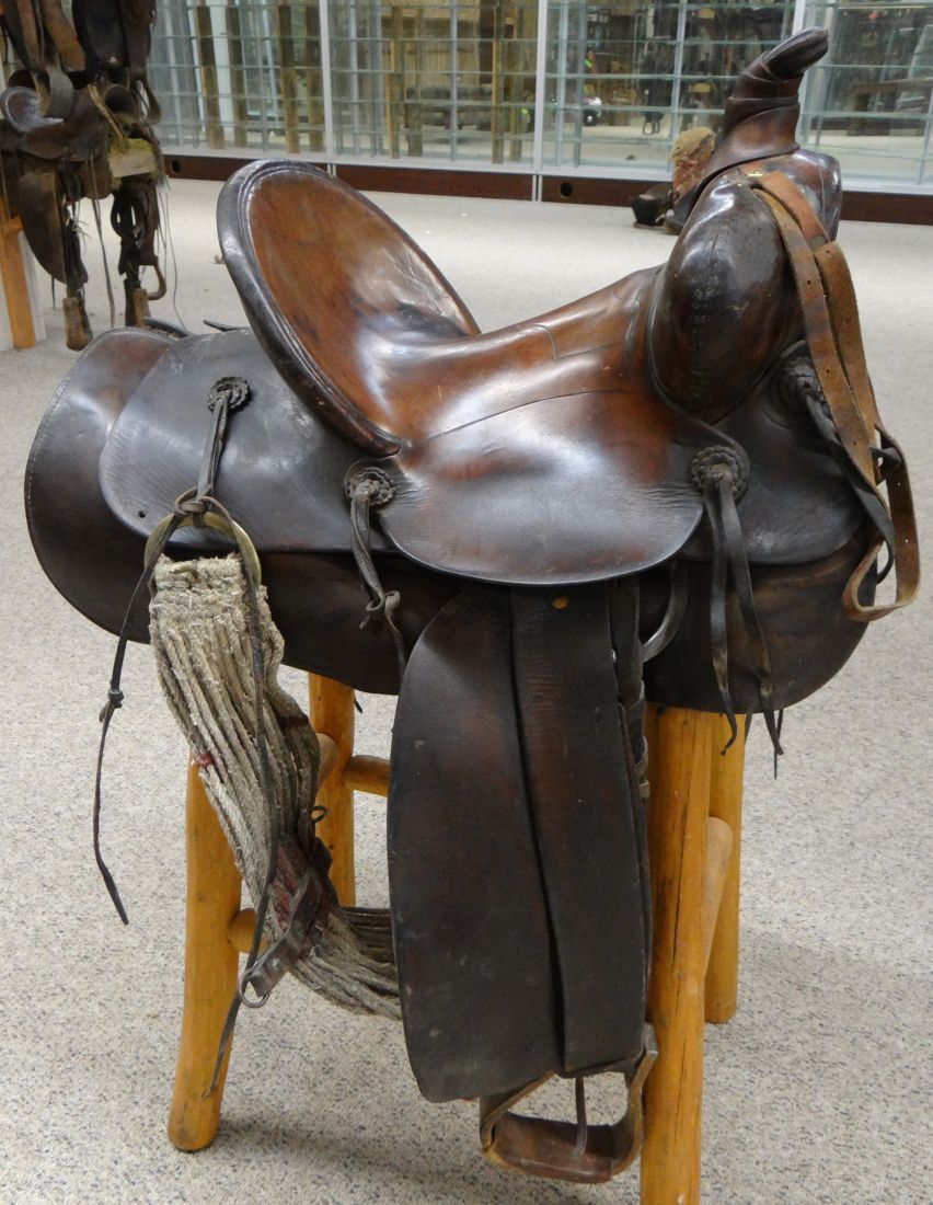 George Lawrence saddle, high back, high swells, 14", sgle rigged
