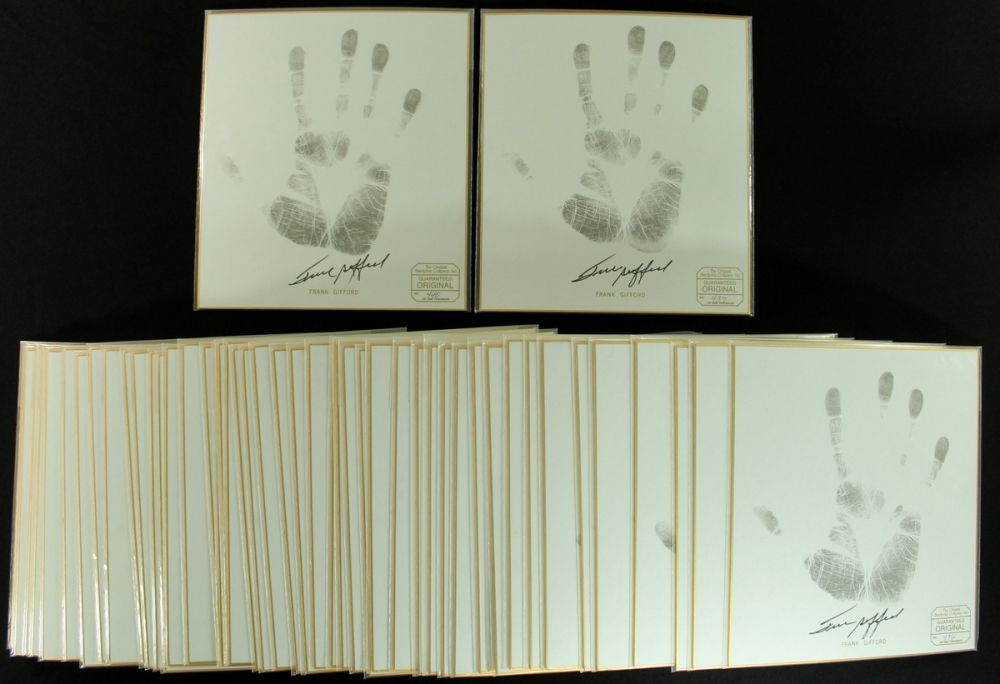 Lot of (10) Frank Gifford Signed Limited Edition Original Handprints ...