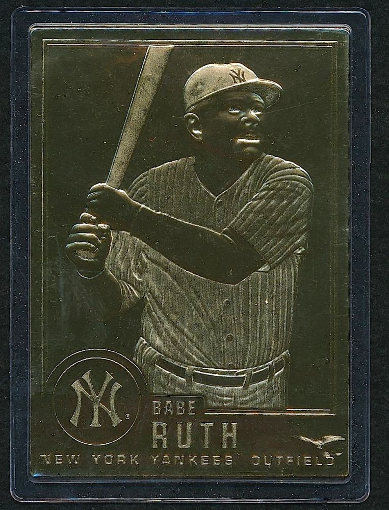 Babe Ruth 23K Gold Limited Edition Baseball Card