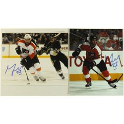 Lot of (2) Max Talbot Signed Flyers 8x10 Photos (PA LOA)