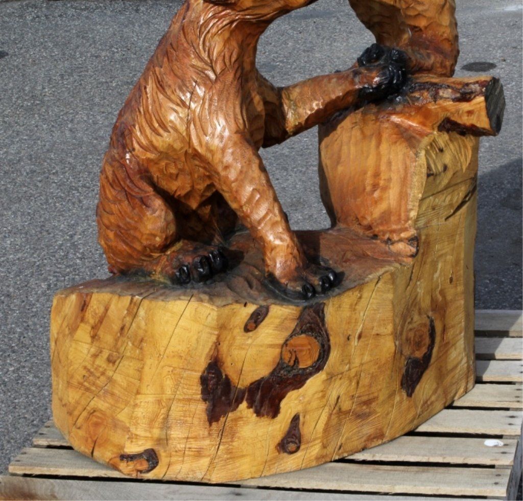 Montana Bobcat Chainsaw Carving his lot features a