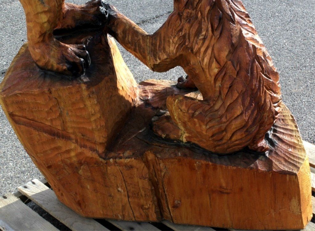 Montana Bobcat Chainsaw Carving his lot features a