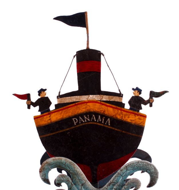 Folk Art Rocking Boat Pendulum Sculpture This is a