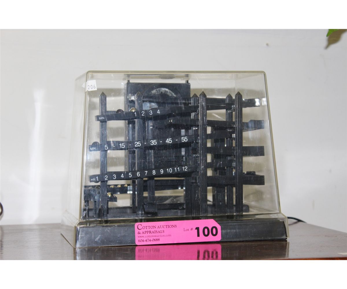 1980's Time Machine rolling ball clock