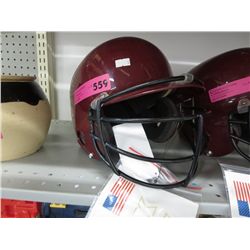 New maroon baseball helmet