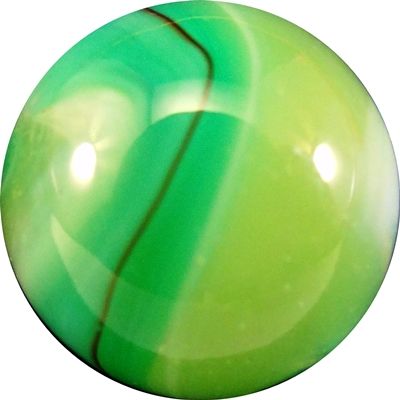 Marbles: Lot 77. AKRO AGATE COMPANY, Limeade Oxblood. 21/32". Mint (9.9).