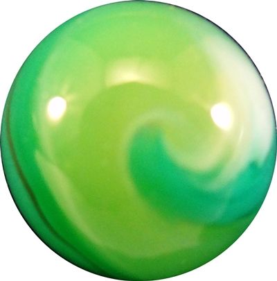 Marbles: Lot 77. AKRO AGATE COMPANY, Limeade Oxblood. 21/32". Mint (9.9).
