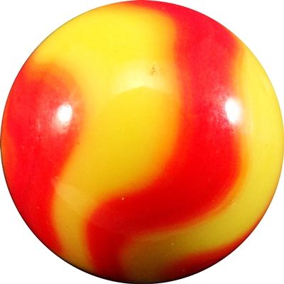 Marbles: Lot 124. PELTIER GLASS COMPANY, NLR Ruby Bee. 11/16". Mint (9.8).