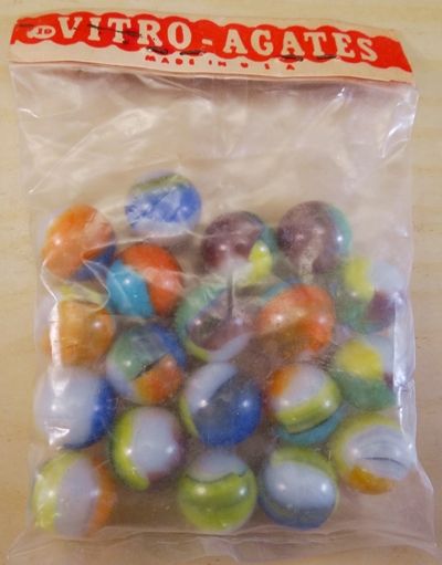 Marbles: Lot 157. VITRO AGATE COMPANY. Poly Bag.
