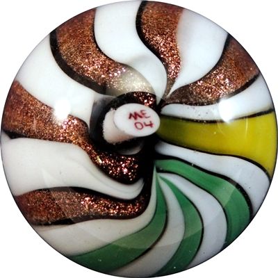 Marbles: Lot 178. CONTEMPORARY HANDMADE, Mike Edmondson. 27/32". Mint ...