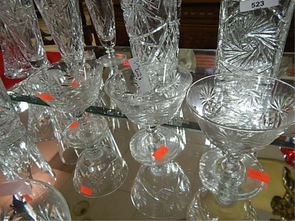 Pinwheel Crystal Glasses 6 Total