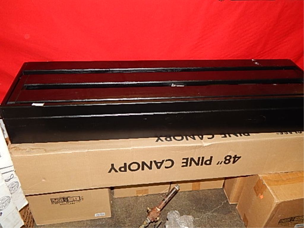 AQUARIUM CANOPY - PINE - BLACK FINISH - NEW - 8" - RETAIL - $80.00