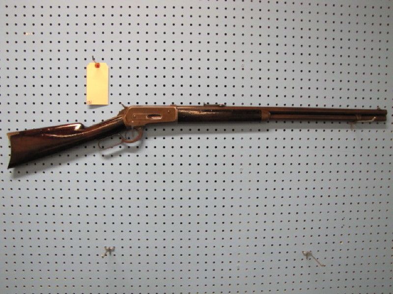 WINCHESTER, 1886, 45-90, RIFLE, CRESCENT BUTT, SER # 134XXX. CHECKED BY ...