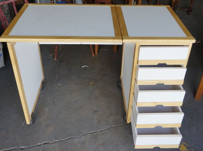 Portable Craft Table With Table Extension.