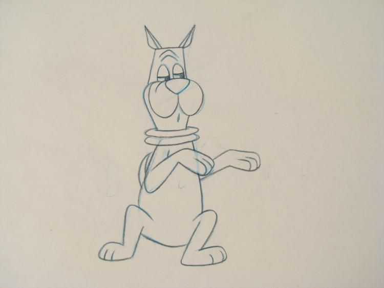 Astro The Jetsons Original Drawing Animation Dance Dog