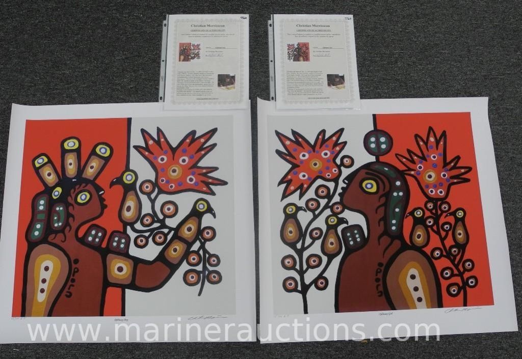 Christian Morrisseau (Youngest Son of Norval Morrisseau) - Set of 2 ...