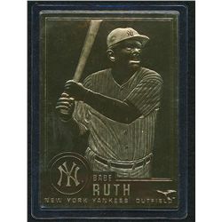 Babe Ruth 23K Gold Limited Edition Baseball Card