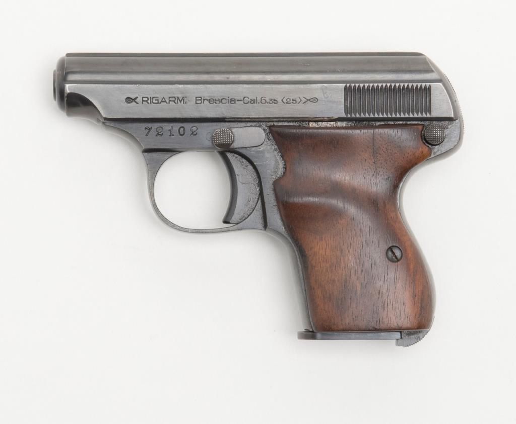 Italian-made Rigarm semi-auto pistol, 6.35mm cal., 2-1/4” barrel, blue ...