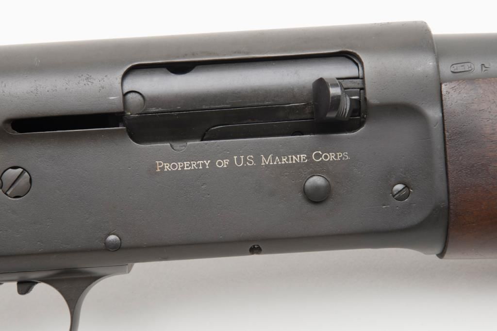 Custom Remington Model 11 Marine Corps.-marked riot semi-auto shotgun ...
