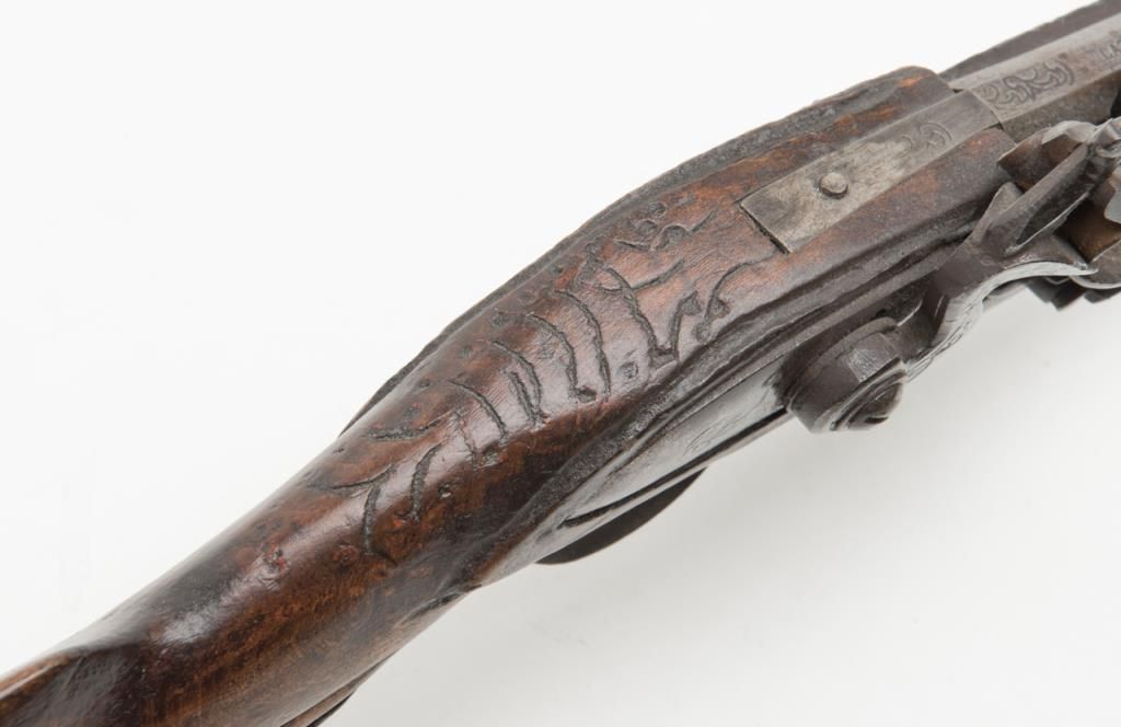 Spanish flintlock rifle signed “Lazaro Lazarino”, 47” overall with 32 ...