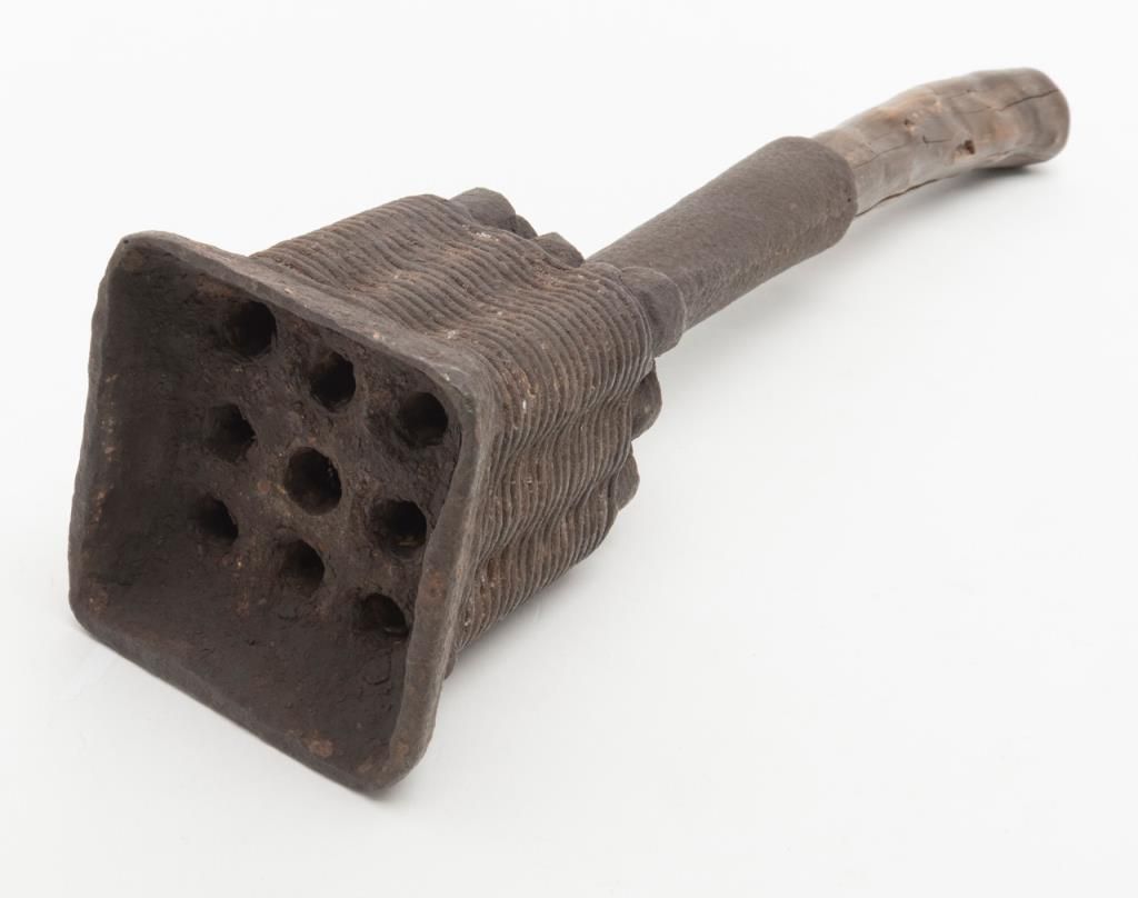 Chinese hand cannon 100-500+ years old, 9 barrels, pole shortened, 16 ...