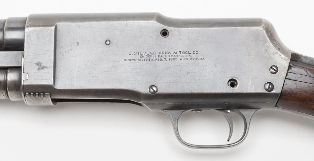 Stevens Arms & Tool Co. pump action shotgun, 12 gauge, 30” barrel, blue ...