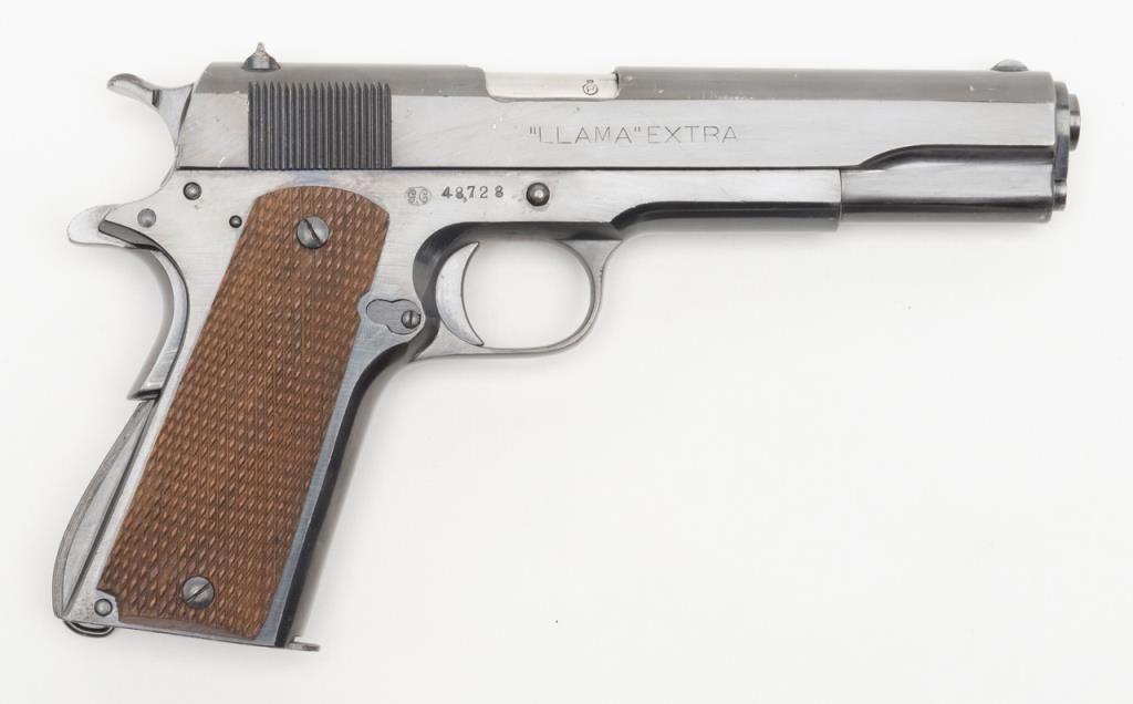 Llama “Extra” semi-auto pistol, 9mm cal., 5” barrel, blue finish ...