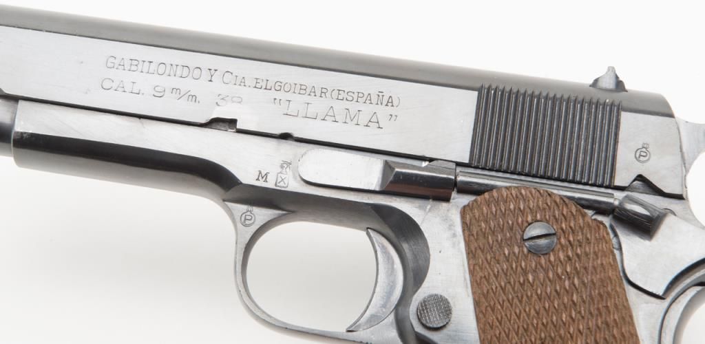 Llama “Extra” semi-auto pistol, 9mm cal., 5” barrel, blue finish ...