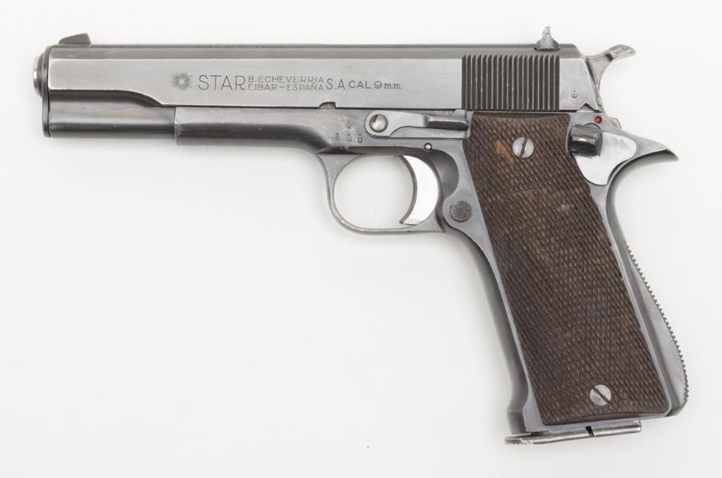 Star Modelo Super semi-auto pistol, 9mm cal., 5” barrel, blue finish ...