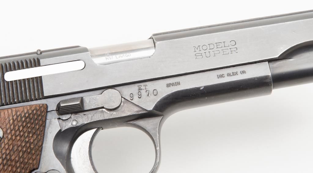 Star Modelo Super semi-auto pistol, 9mm cal., 5” barrel, blue finish ...