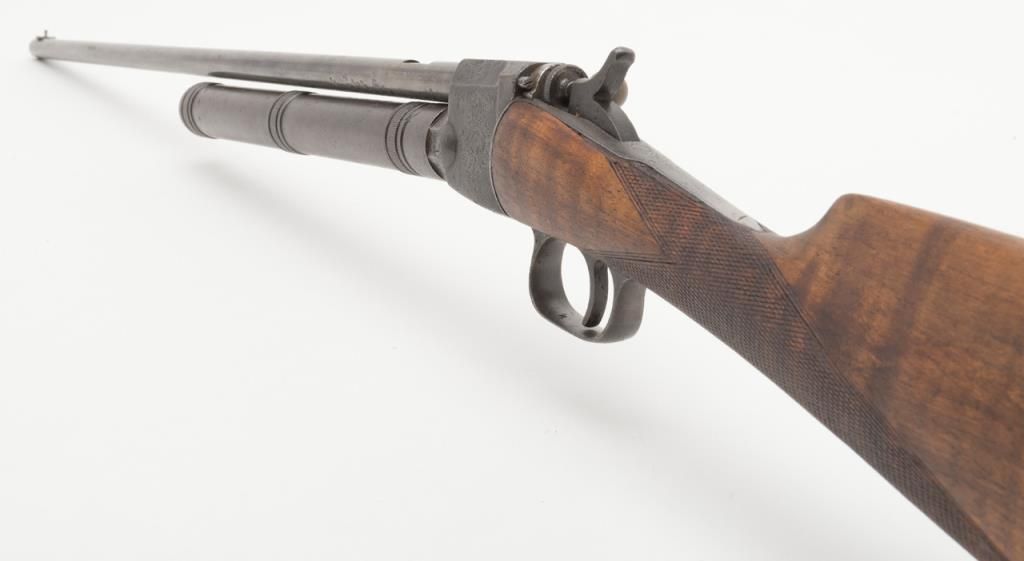 French Giffard 19th Century air rifle, all metal, engraved receiver ...