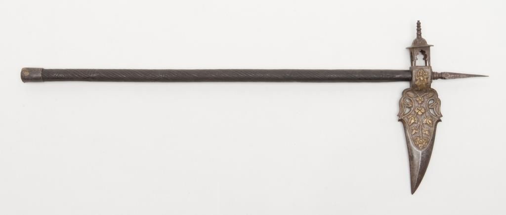Nineteenth Century East Indian War Hammer, approx. 25” overall with a 9 ...