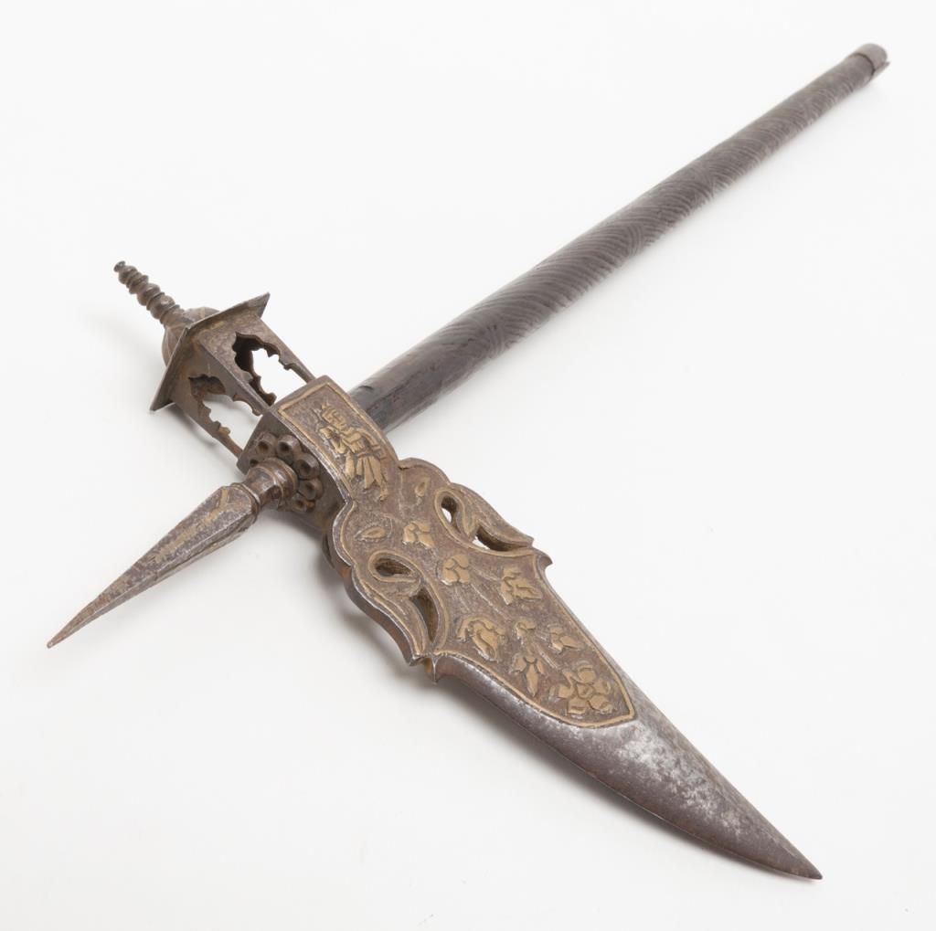 Nineteenth Century East Indian War Hammer, approx. 25” overall with a 9 ...