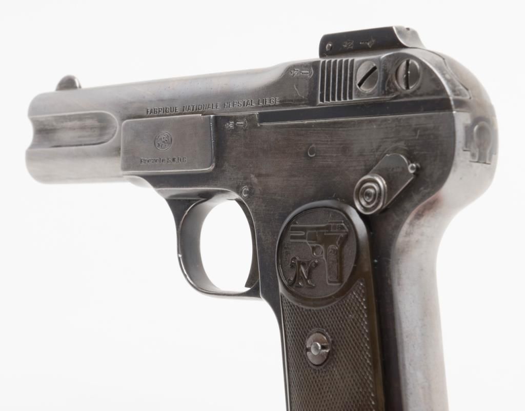 FN Model 1900 semi-auto pistol, 7.65mm cal., 4” barrel, blue finish ...