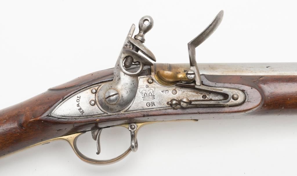 Tower Brown Bess flintlock rifle, .75 cal., 38-1/2” barrel, wood stock ...