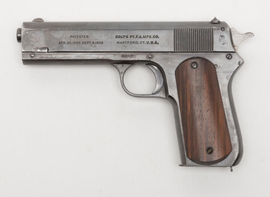 Colt Model 1903 Pocket semi-auto pistol, .38RF cal., 4-1/2” barrel ...