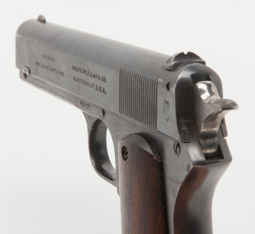 Colt Model 1903 Pocket semi-auto pistol, .38RF cal., 4-1/2” barrel ...