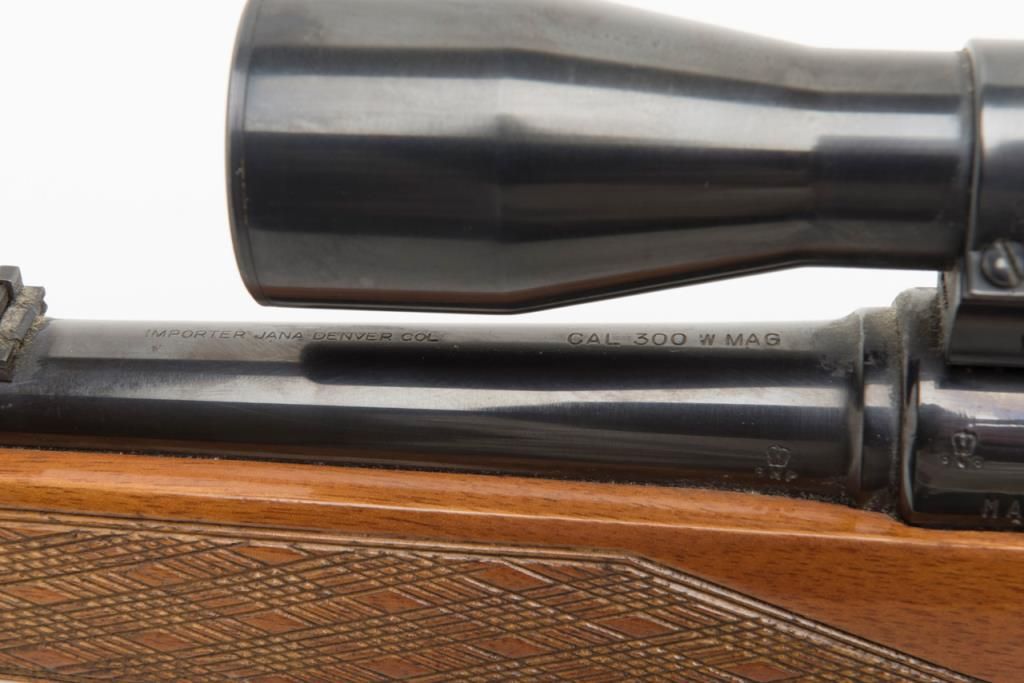 English Parker-Hale Sporter bolt action rifle, .300 Win. Mag. cal., 24 ...